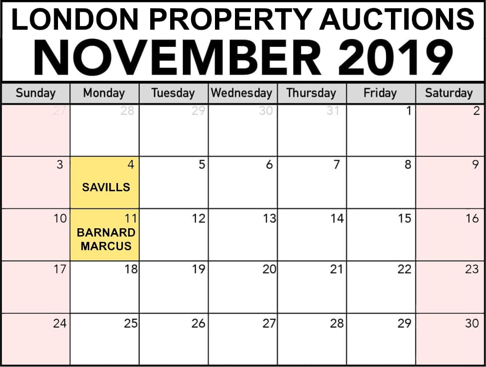 London Property Auctions November 2019 - Auction Link - Sell Your House ...